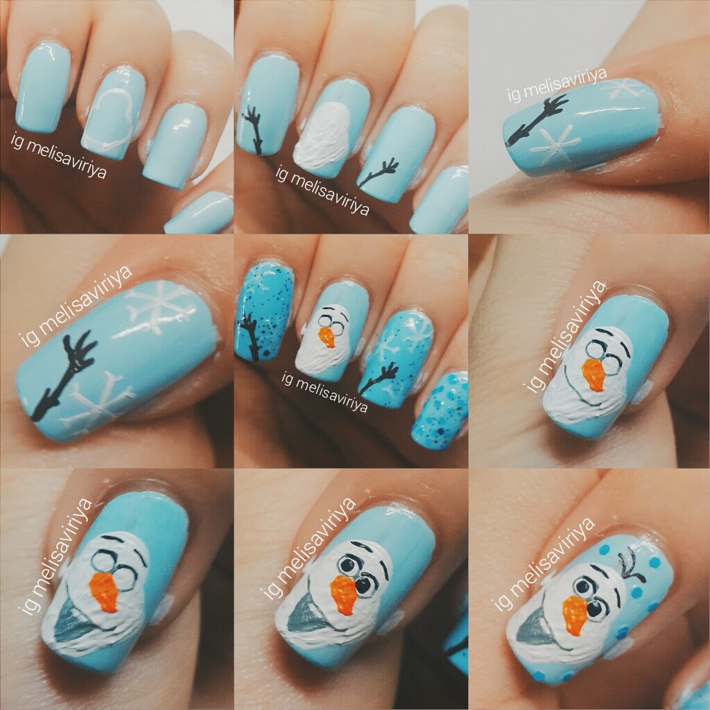 OLAF nail art